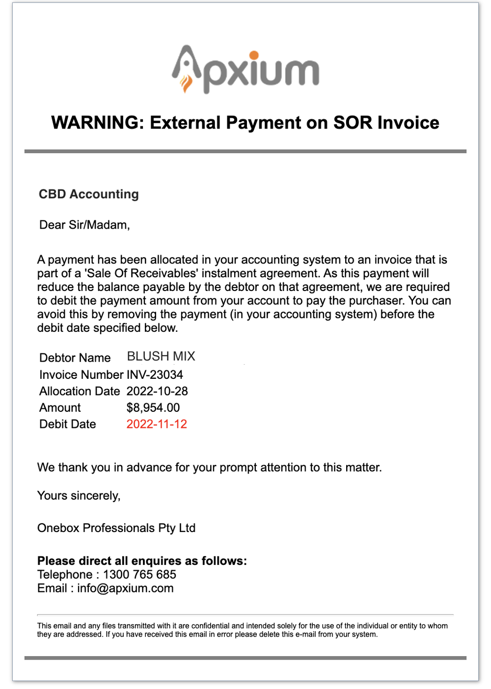 External Allocations on Invoices under PFF (SOR)